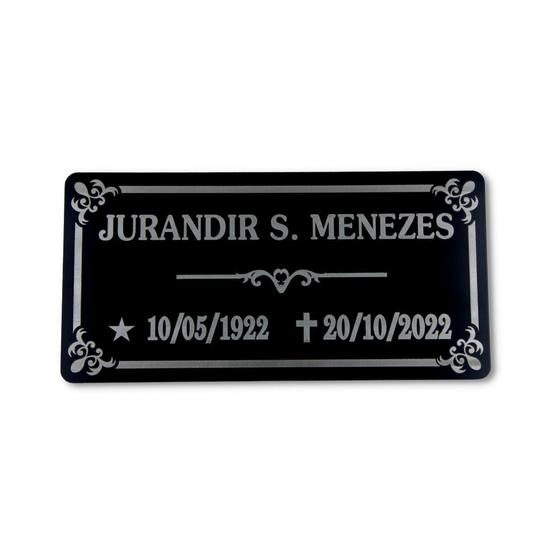 Placa para Lápide em ACM 3 mm Personalizado Gravada a Laser - Império da Impressão - Placa de ...
