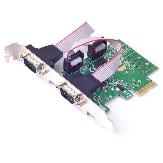 Placa Pci-e Express X1 Com 2 Portas Serial Rs232 Db9 - Centrão - Peças ...