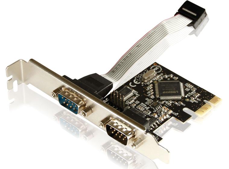 Placa Pci Express X1 Serial 2 Portas Rs232 Db9 Moschip - COMTAC - Peças ...