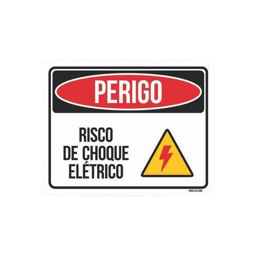 Placa Perigo Risco De Choque Elétrico 36X46 - Sinalizo - Placa de ...