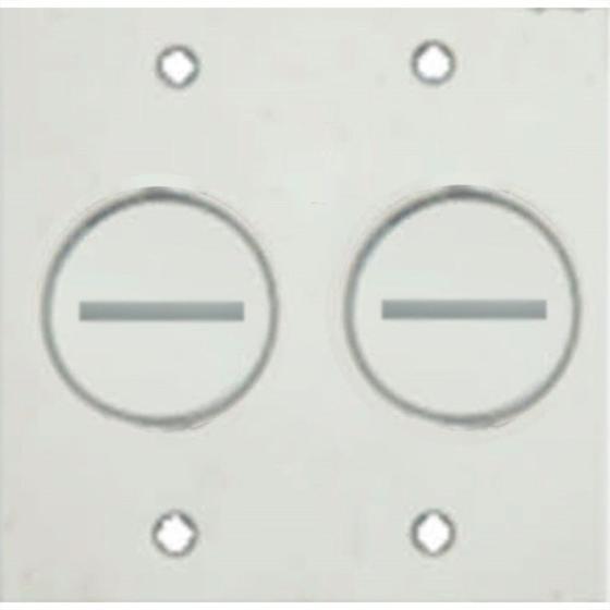 Placa Piso Inox 4X4 Para 2 Rosca Pi442Ro - STAMPLAC - Espelho / Placa ...