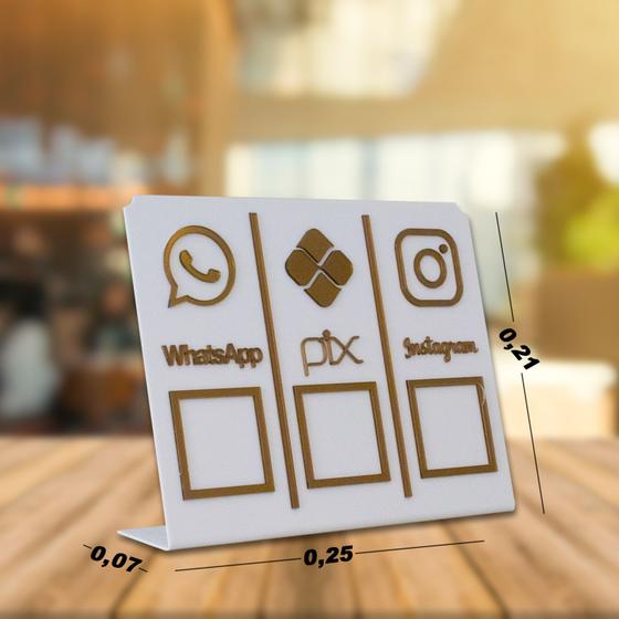 Placa Pix,Whats e Insta Para Pagamento QR Code Em Acrílico - LM Balcoes ...
