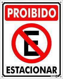 Placa Proibido Estacionar PS01 20X30cm - EncartAle - Placa de ...