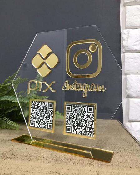 Placa qr code pix instagram ideal para seu negócio 20x20 - MAX LASER ...