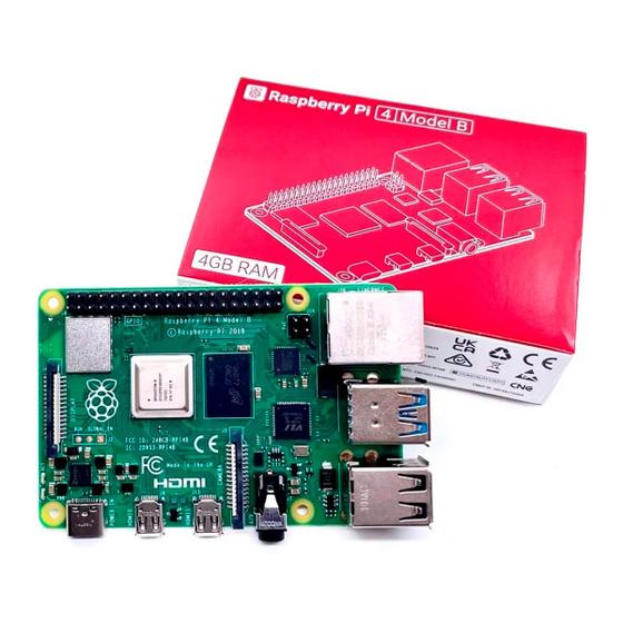 Placa Raspberry 4gb 64bit 5.0V USB-C Pi4 Model B Raspberry - Arduino ...