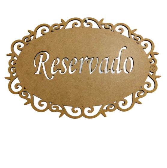 Placa Reservado - Koisarada Variedades - Placa Decorativa - Magazine Luiza