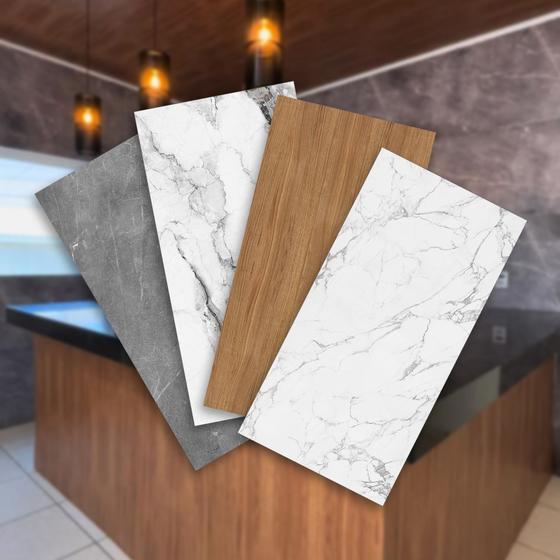 Placa Revestimento Flexível Decorativo Grande 118x60cm - Papel e Parede ...