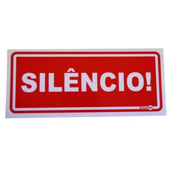 Placa silencio! encartale - Equipamento Médico e Hospitalar - Magazine ...