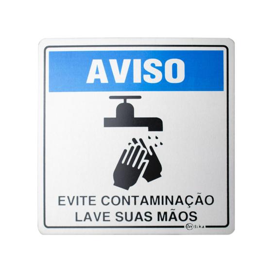 Placa Sinal. Evite Contaminação Lave As Mãos Alumínio 16x16 - Indika ... Placa Sinal. Evite Contaminação Lave As Mãos Alumínio 16x16 - Indika ...