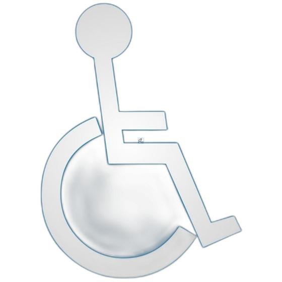 Placa Sinalizacao Aluminio 15x15 '' Deficiente Fisico'' 120am ...