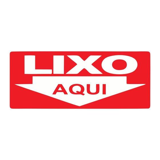 Placa Sinalização Lixo Aqui 30x13 - Encartale - Placa de Sinalização de ...