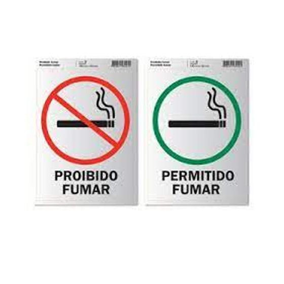 Placa Sinalização Proibida Fumar / Permitido Fumar - PIMACO - Placa de ...