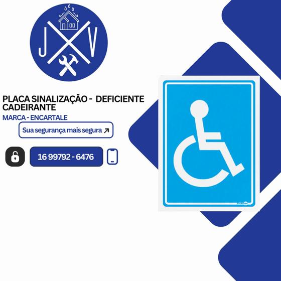 Placa Sinalização Segurança - Deficiente Fisico - EncartAle - Placa de ...