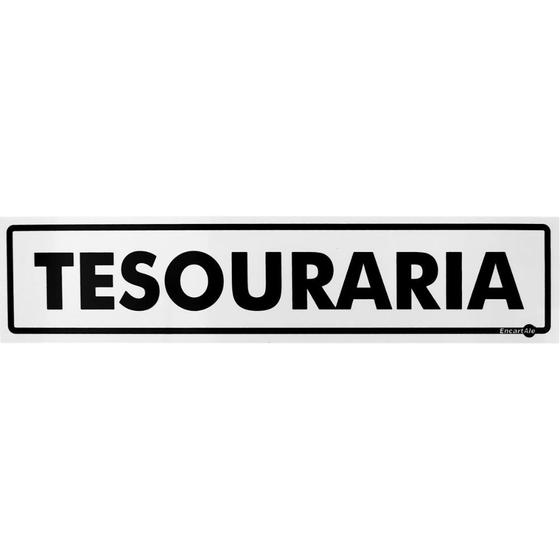 Placa Tesouraria 30 x 6,5 Cm PS161 Encartale - Placa de Sinalização de ...