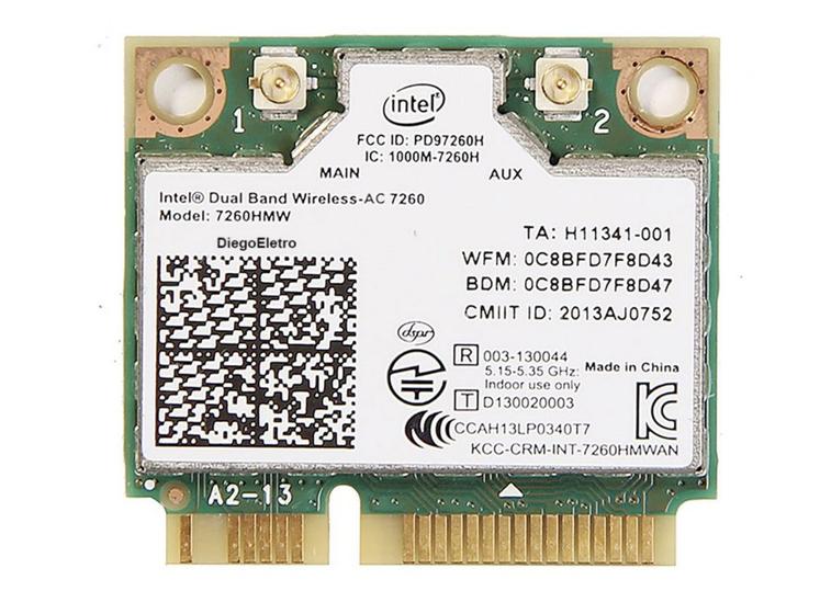 Placa Wifi Intel Dual Band Wireless-ac 7260 867mbps - DiegoEletro ...