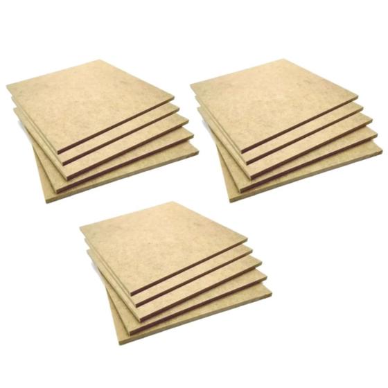 Placas em Mdf 3mm 18x14cm Retangular (conj. 15 Unidades) Mandiali ...