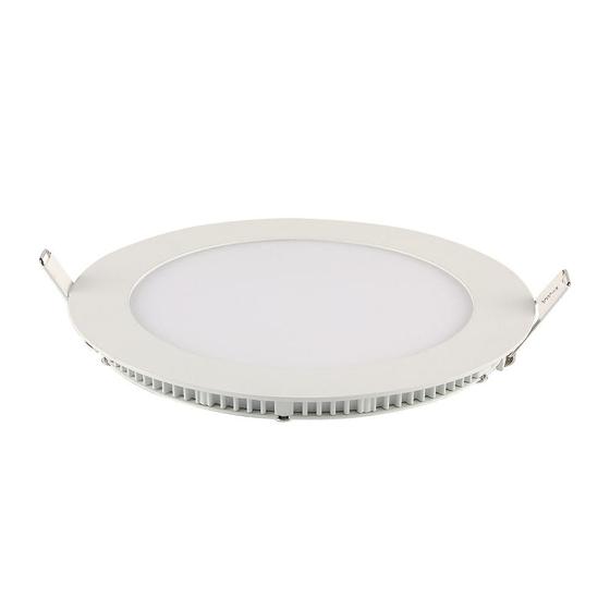 Plafon de Embutir Redondo de Led 168 Mm 12w / 6500k Bivolt Branco ...