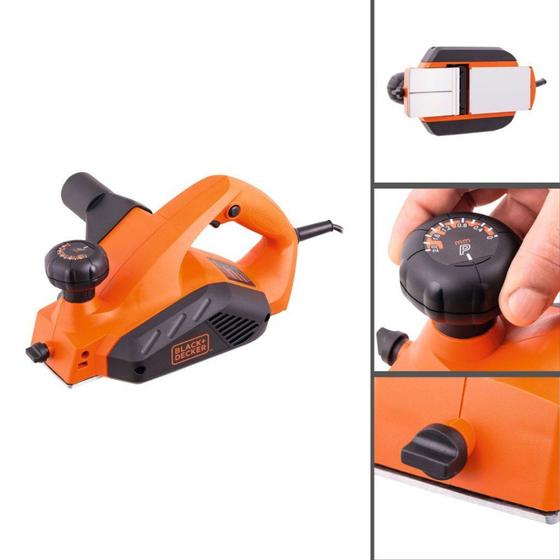 Plaina Eletrica 3 1/4 Pol. (787mm) 650W Black Decker 7698 - Laranja ...