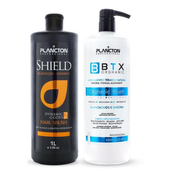 Plancton Btx Organica Brush Selagem 1Lt + Shield Ativo 1L - Cuidados ...