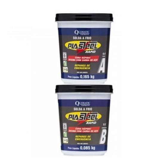 Plasteel Rapid 1:1 250g (Resina 165g + Endurecedor 85g) - Quimatic ...