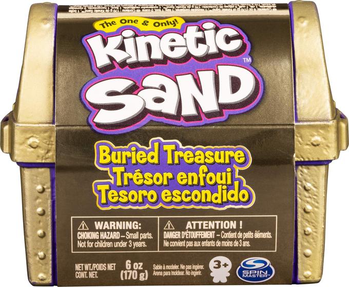 Playset Kinetic Sand Buried Treasure com 180 ml de areia cinética ...