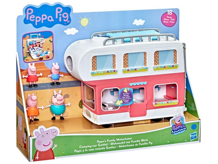 Playset Peppa Pig Motorhome da Família Pig - Hasbro 18 Peças - Playsets ...