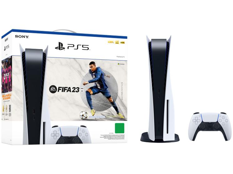PlayStation 5 825GB 1 Controle Branco Sony - com FIFA 23 - Outros Games - Magazine Luiza
