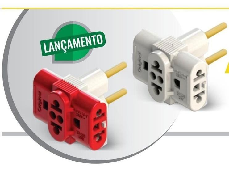 Plug Adaptador De Tomada T Benjamin Com 3 Saídas - Supllies - Adaptador ...
