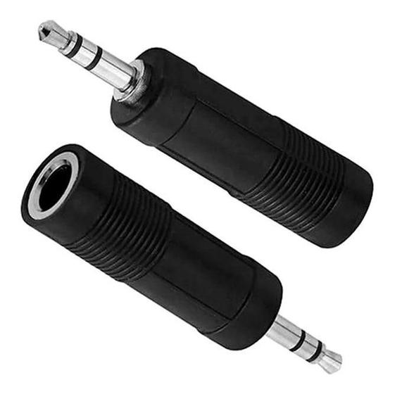 Plug Adaptador P10 Femea P/p2 Macho Stereo Auxiliar Som - TSSHOP ...