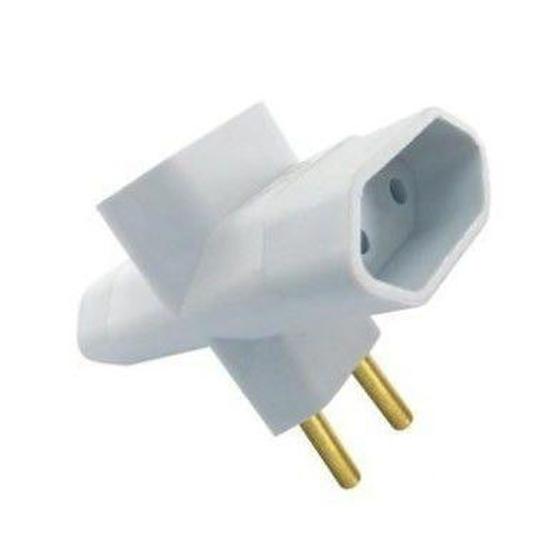 Plug adaptador tomada benjamin t 10a 2 pinos - Mec-Tronic - Adaptador ...