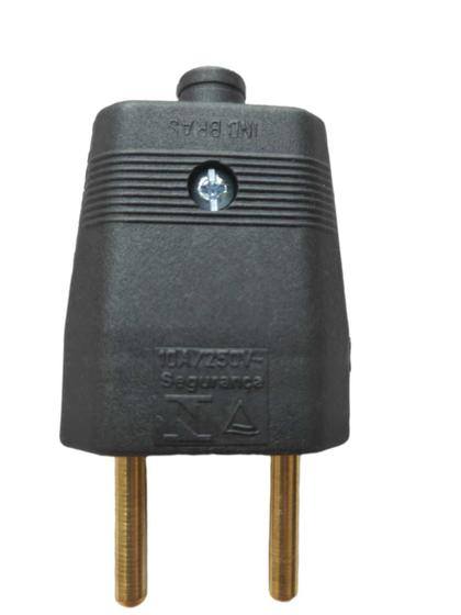 Plug Macho 2 Pinos adaptador para tomada 10a - Ilumi - Plugs e ...