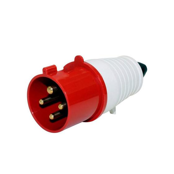 Plug Macho Industrial Jng 3p+t+n 16a Vermelho 380v MGI-015 - Plugs e Adaptadores - Magazine Luiza