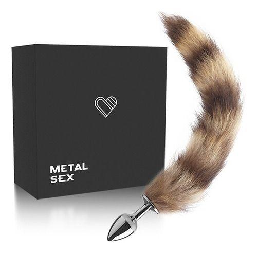 Plug Pequeno Cromado Butt Cat C/ Cauda Raposa 30cm Em Pelúcia Sintética ...