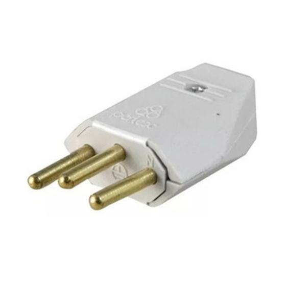 Plugue Cinza 2P + T Abnt 10A 250V - Perlex - Plugs e Adaptadores ...