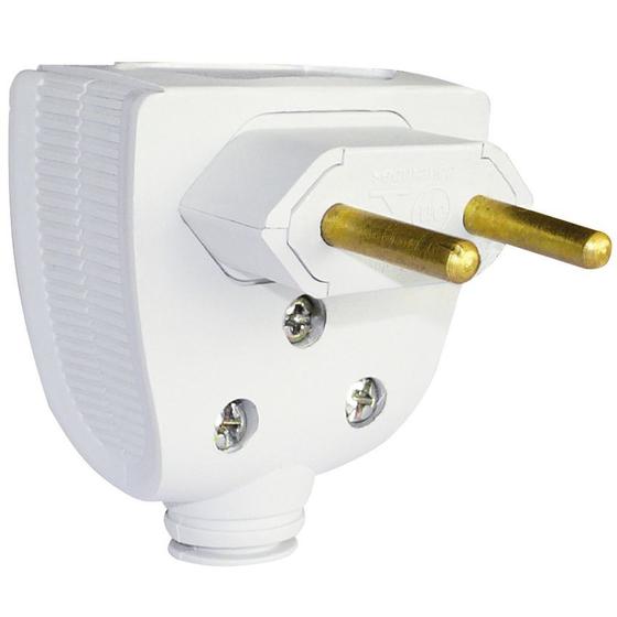 Plugue Macho Axial ou Lateral 2P PB Branco 10A Pial 615830 - PIAL ...
