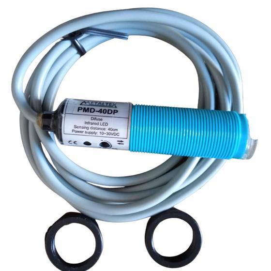 PMD-40DP Sensor Fotoelétrico M18 Difuso DC-PNP 40CM Metaltex - Sensor ...