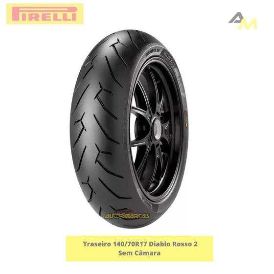 Pneu 140/70-17 Pirelli Diablo Rosso II TL 66H - Pneu de Moto - Magazine Luiza