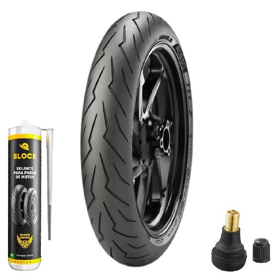 Pneu Cb 300 Fazer 250 Cb 250 110/70r17 54w Tl Diablo Rosso 3 Pirelli + Selante + Bico - Pirelli ...