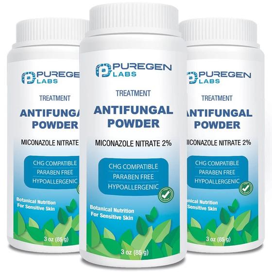 Pó antifúngico Puregen Labs 2% de nitrato de miconazol 85g - P Puregen ...