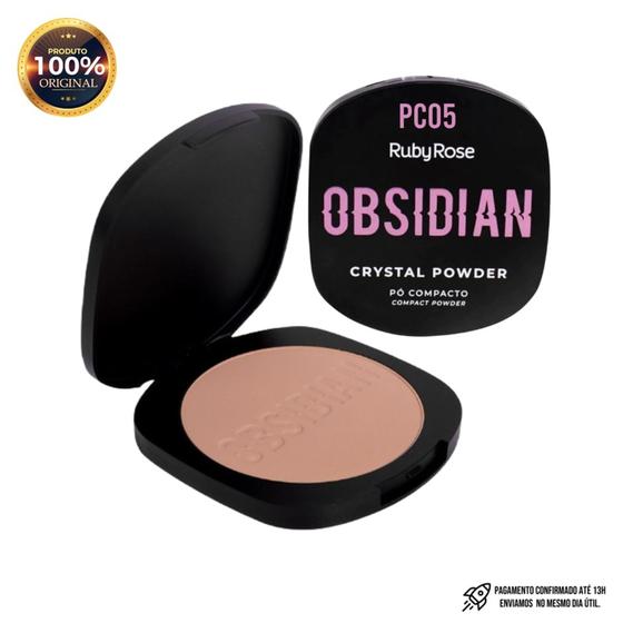Pó Compacto Crystal Powder Obsidian da Ruby Rose Todas as Cores - Pó Compacto / Facial ...