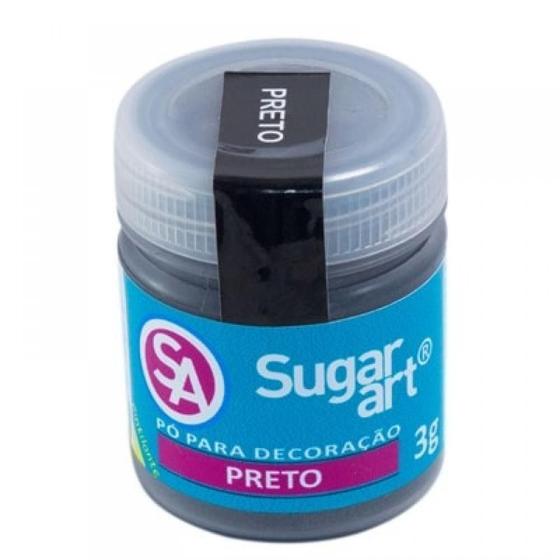 Pó Para Decoração 3G - Preto Sugar Art - Pó para Decoração de Doces ...
