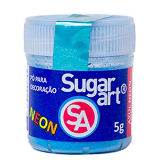 PÓ PARA DECORAÇÃO 5g - AZUL NEON SUGAR ART - Pó para Decoração de Doces ...