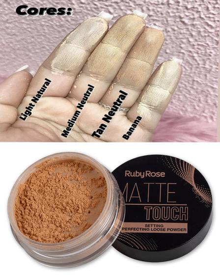 Pó Solto Matte Touch Ruby Rose Textura Leve Touch Perfecting Loose Powder - Maquiagem Facial ...