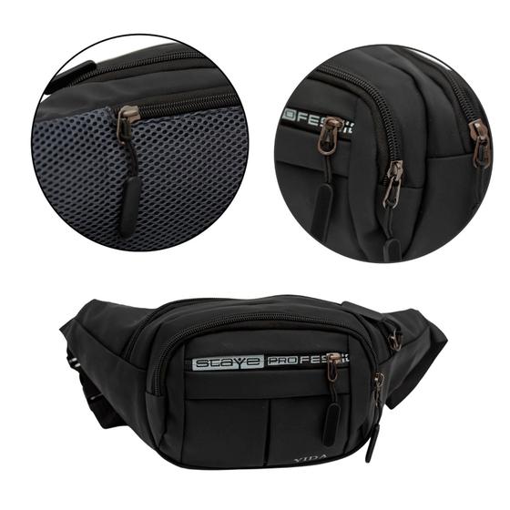 Pochete masculina bolsa cintura motoqueiro multiuso - Yida - Pochete ...