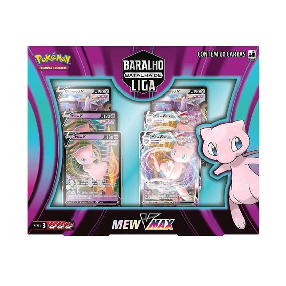 Pokémon Box Baralho Batalha De Liga - Mew Vmax - Copag - Deck de Cartas ...