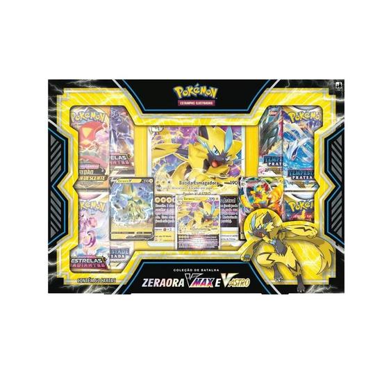 Pokemon Box Coleçao de Batalha Zeraora Vmax e VAstro Copag - Deck de ...