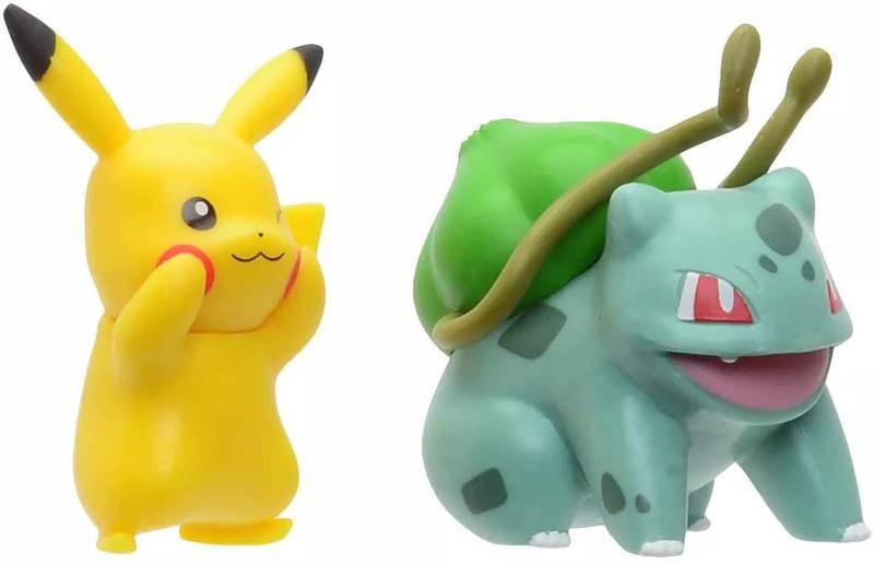 Pokemon - Figuras de Batalha - Pikachu e Bulbassauro - Sunny - Bonecos ...