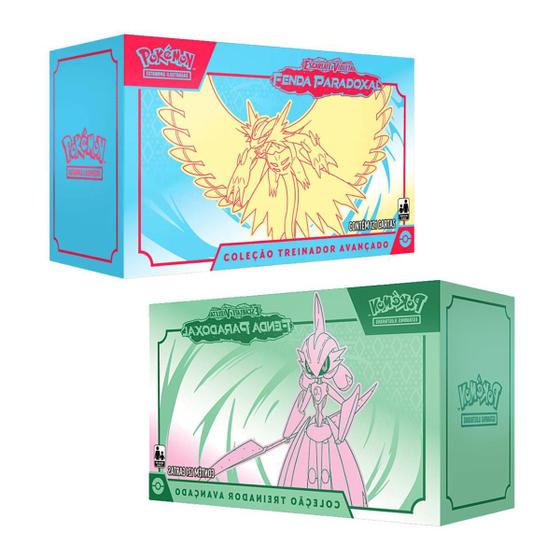 Pokémon Pack Com 2 Box Treinador Avançado Fenda Paradoxal Lua Estrondo ...