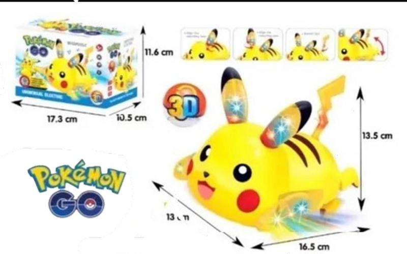 Pokémon Pikachu Musical Bate e Volta com luzes de LED e Trilha Sonora ...