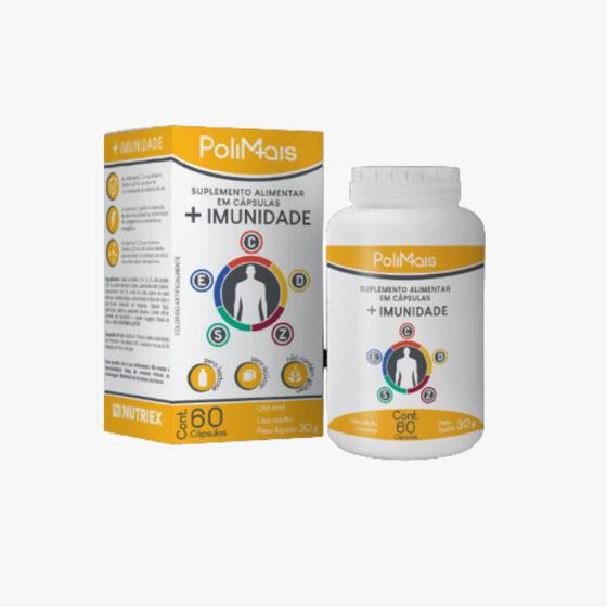 Polimais C D Z S E Mais Imunidade Com 60Caps Multivitáminico - Nutriex ...